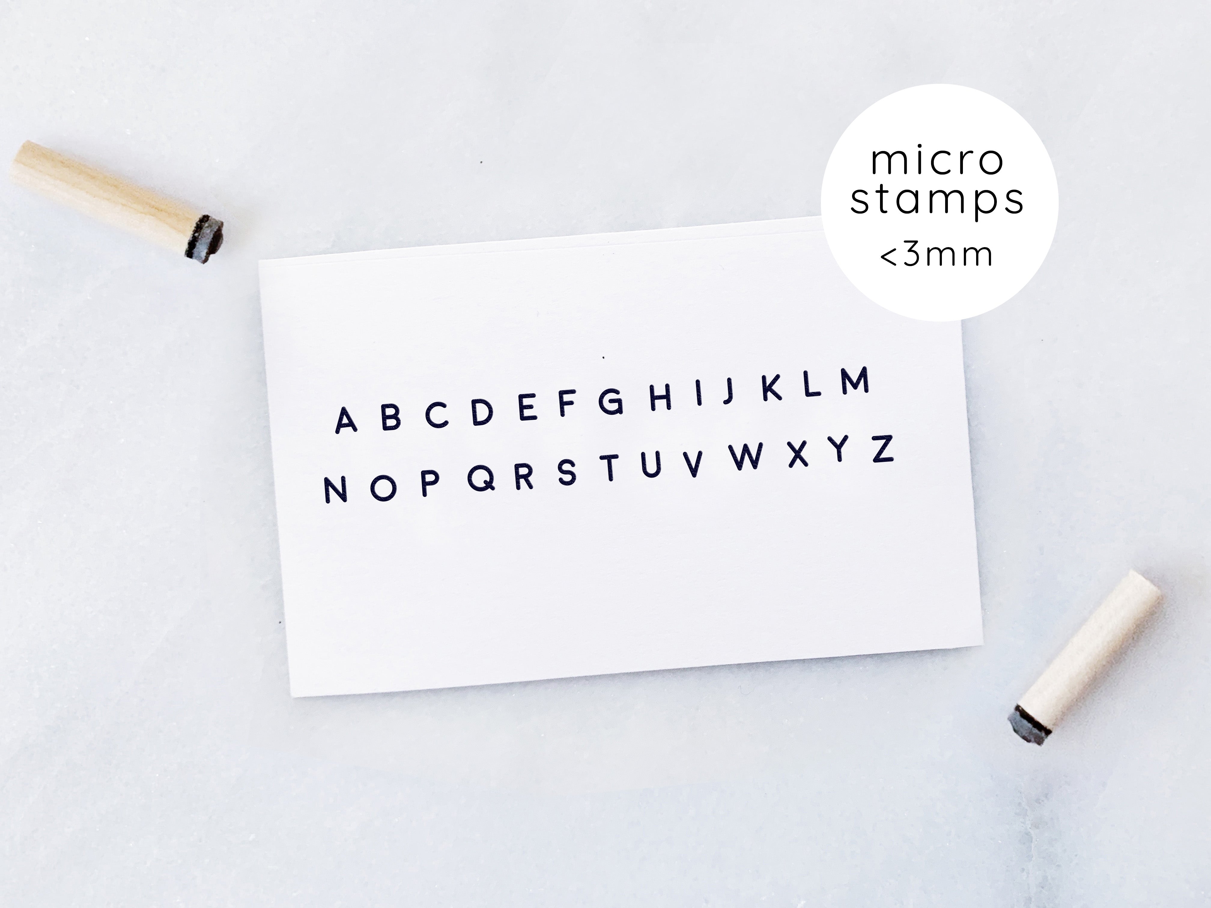 Micro Alphabet Stamp Set (Capitals, Sans-Serif) – papergramshop